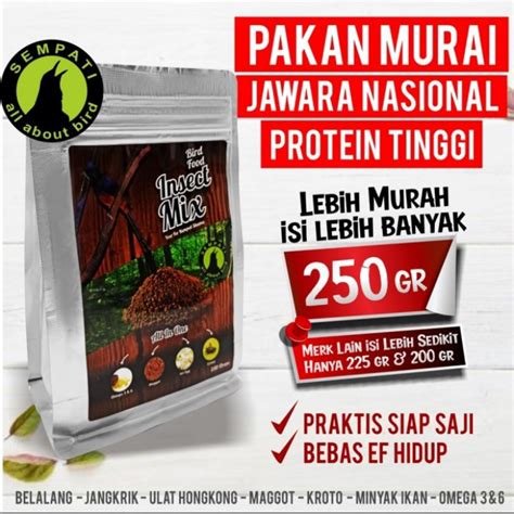 Insect MIX BIRD FOOD SEMPATI GR Feed PUR VOER Magpie BIRD Shopee Malaysia