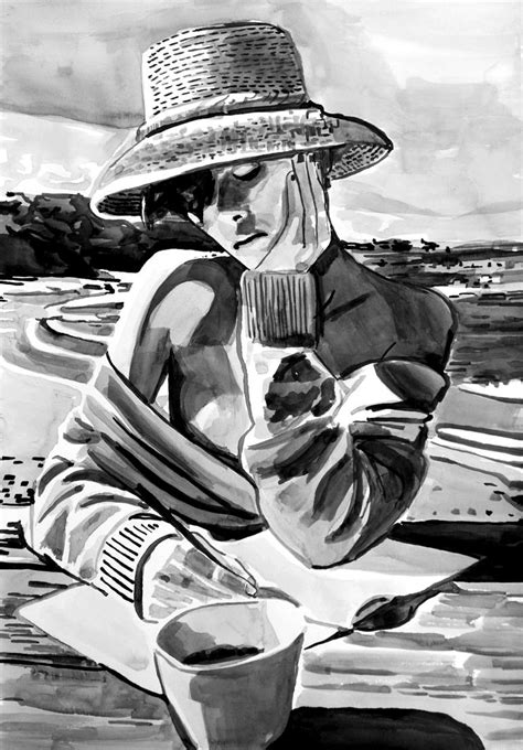At The Beach 2 42 X 29 7 Cm Drawing By Alexandra Djokic Saatchi Art Рисунки тушью