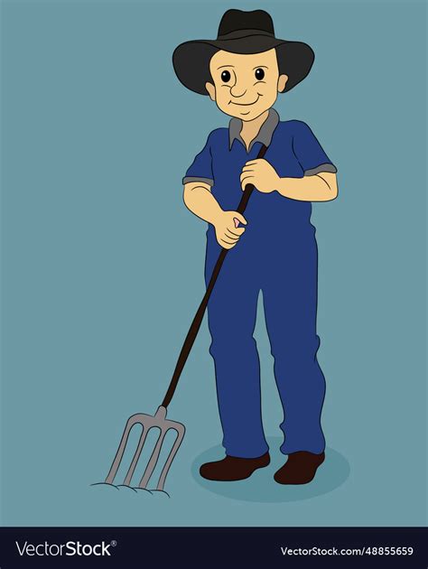 Farmer Royalty Free Vector Image Vectorstock