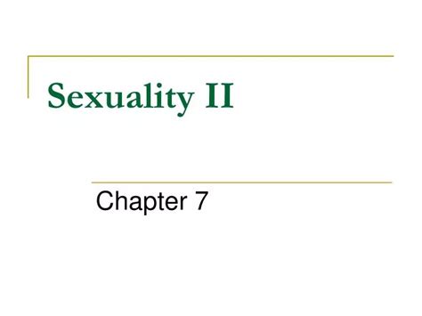 PPT Sexuality II PowerPoint Presentation Free Download ID 5951666