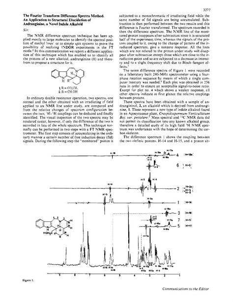 Pdf Fourier Transform Difference Spectra Method Application To Structural Elucidation Of