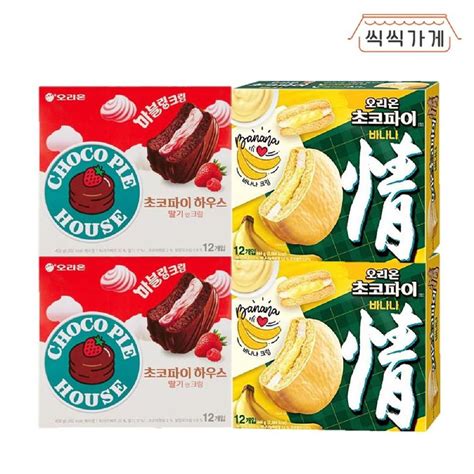 씩씩가게 초코파이 바나나 444g X 2ea 초코파이 하우스 딸기앤크림 408g X 홈플러스 택배배송