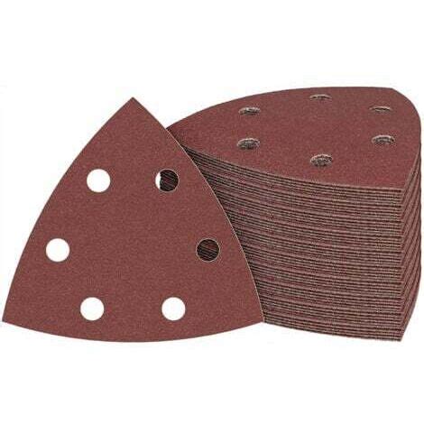 100 Pièces Delta Triangles Ponçage Papier Abrasif Pour Ponceuse 93 X 93