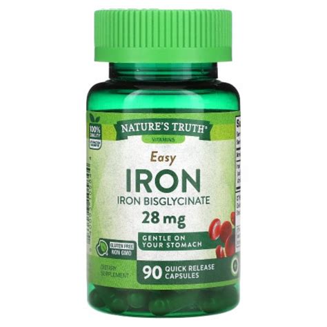 Nature S Truth Easy Iron 28 Mg 90 Quick Release Capsules 90 Count