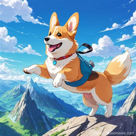 Corgi At Peak Prompts Stable Diffusion Online