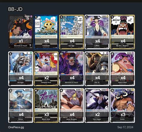 Bb Jd One Piece Card Game Deck One Piece Card Game