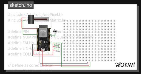 Matriz De Ledsprova P1 Wokwi Esp32 Stm32 Arduino Simulator