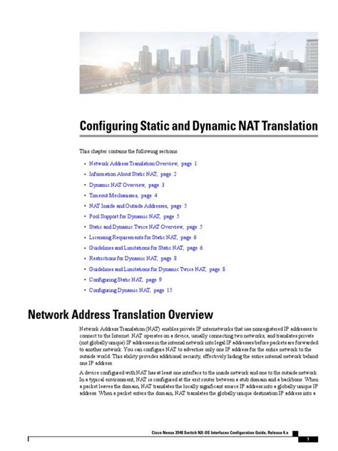 Configuring Static And Dynamic Nat Translation Pdf Ip Address