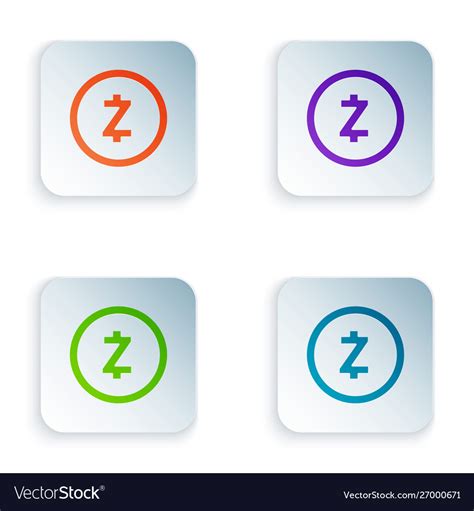 Color Cryptocurrency Coin Zcash Zec Icon On White Vector Image