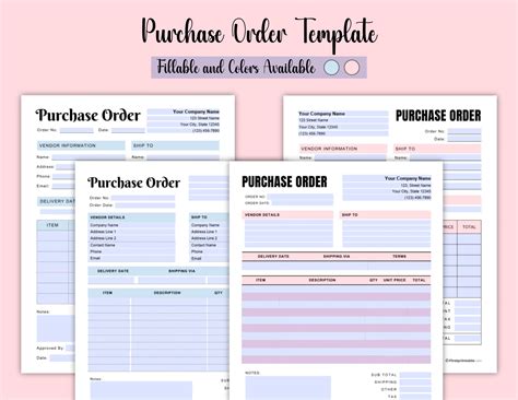 Free Purchase Order Template Download Fill And Send