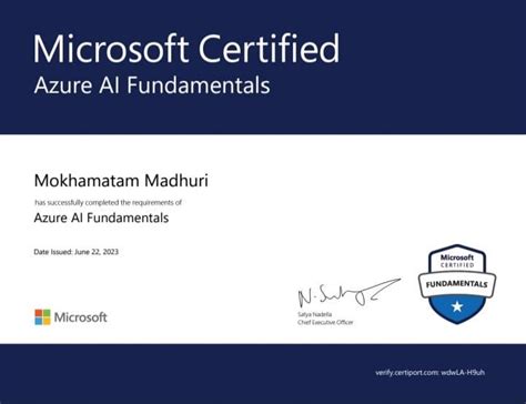 Madhuri Mokhamatam On Linkedin Excited To Share My Azure Ai 900
