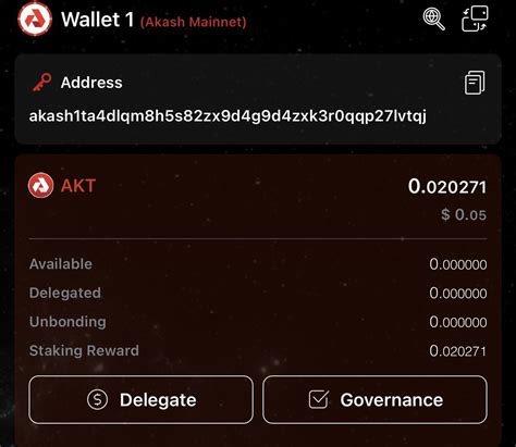 Delegated Akash Missing Rakashnetwork