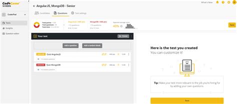 Customizing Test Content CoderPad Screen Docs
