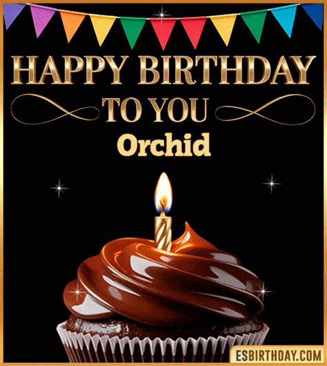 Happy Birthday Orchid  🎂 Animated Images Wishes And Music 【27 S】