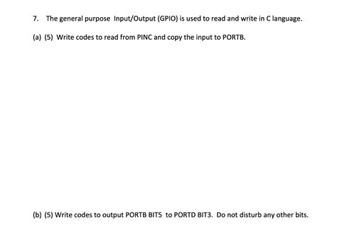 Solved The General Purpose Input Output GPIO Is Used To Chegg