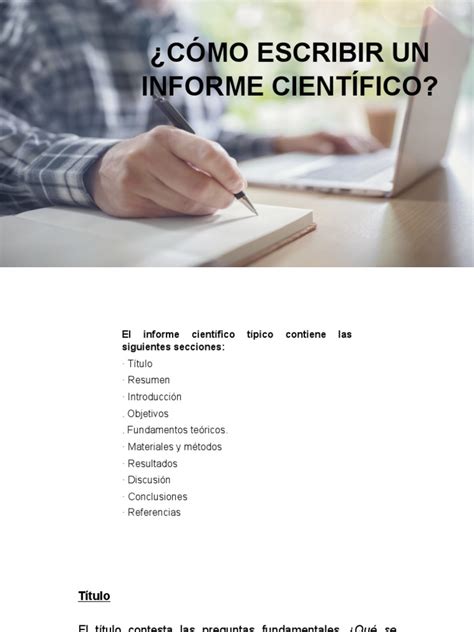 ¿cómo Escribir Un Informe Científico Pdf