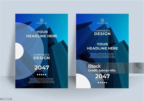 Template Desain Sampul Buku Bisnis Latar Belakang Abstrak Perusahaan