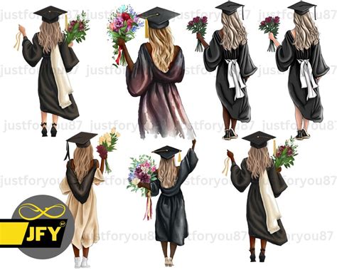 Graduation Girl Clipart Classmates Clipart School Png Etsy