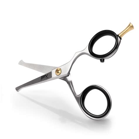 Brv Men Rounded Tip Small Trim Scissors For Men 4 2 High Carbon Stainless Steel Nose Hair