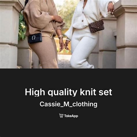 High Quality Knit Set Cassiemclothing Take App