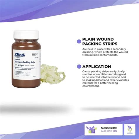 Dropship Dukal Wound Packing Strips Impregnated With Iodoform 12 X 5