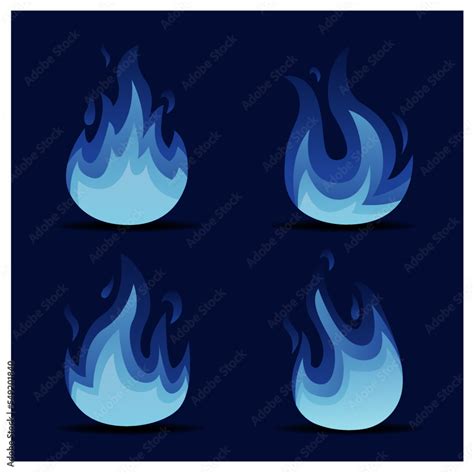 Blue Flame Fire Animation Sprites Animation For Game Or Cartoon
