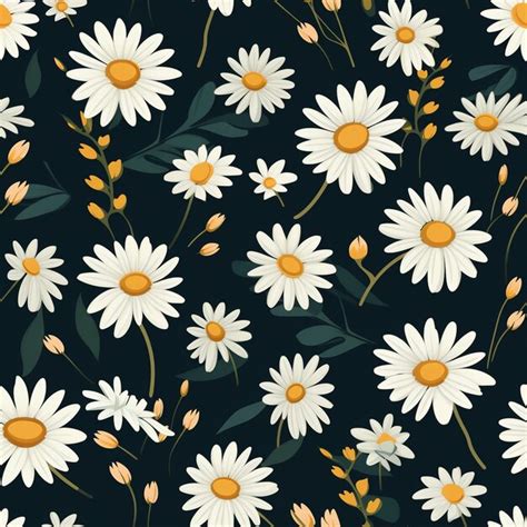 Premium Ai Image Elegant Daisy Print For Modern Background