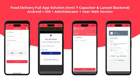 Food Delivery Multi Restaurant Ionic 7 Laravel Android Ios