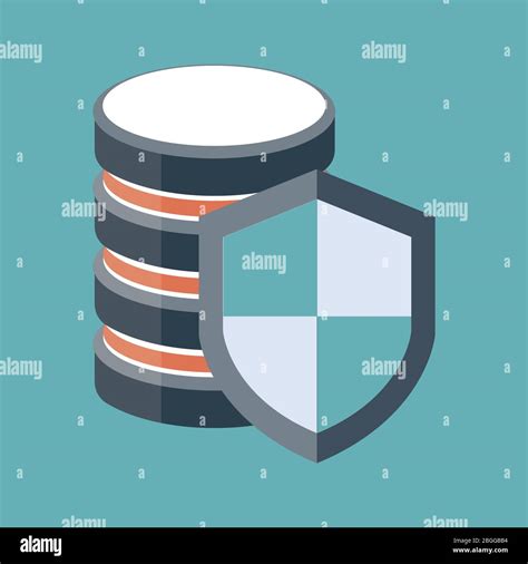 Database Shield Protect Stock Vector Image And Art Alamy