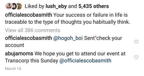 Escobar Smith Empowers Nigerians On Instagram Celebrities Nigeria