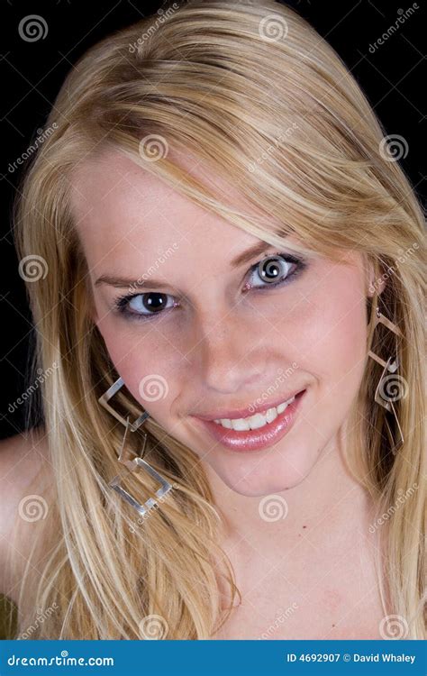 Smiling Sensual Blonde Stock Image Image Of Portrait 4692907