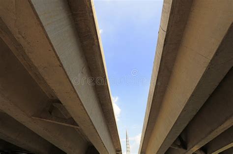 Bottom View Of High Speed Railway Bridge Stock Image Image Of Construct Traffic 365255941