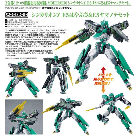 新幹線變形機器人shinkalion 日版 Moderoid Shinkalion Z「e5隼號 E5山手型態」組裝模型