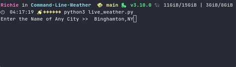 github richiedevr command line weather