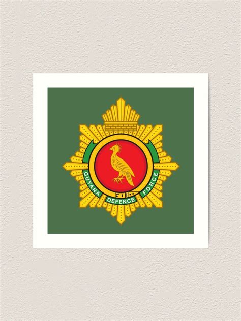 Guyana Defence Force Crest Art Print For Sale By Wordwidesymbols