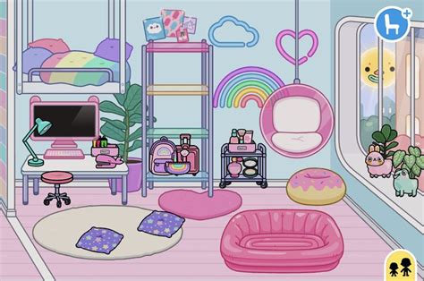 Toca Boca Neon Bedroom Inspo