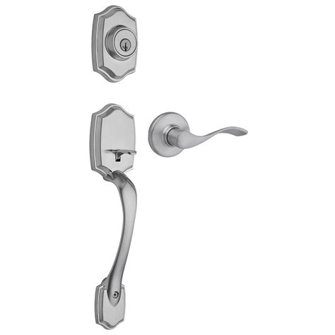 Weiser Elements Brentwood X Belmont Satin Chrome Exterior Door Handle
