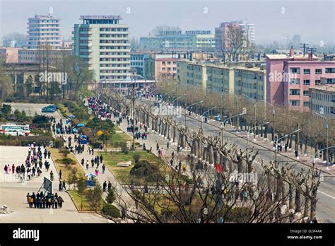 City Streets Hamhung Democratic Peoples Republic Of Korea Dprk