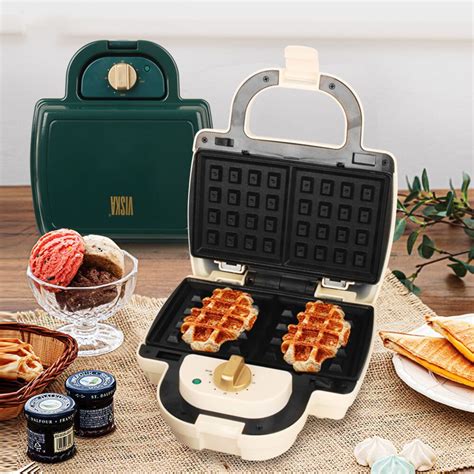 비스카 2in1 2구 와플and샌드위치 메이커 Vk Sm750wm 아이보리다크그린 감도 깊은 취향 셀렉트샵 29cm