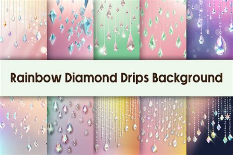 Rainbow Diamond Drips Background Graphic By Pamilah · Creative Fabrica