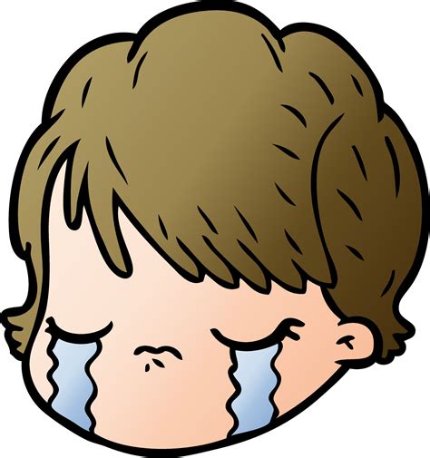 Cartoon Female Face Crying 11861035 Vector Art At Vecteezy