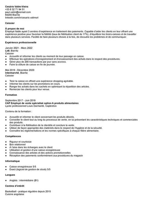 CV intérim pour obtenir des missions en boîte intérimaire