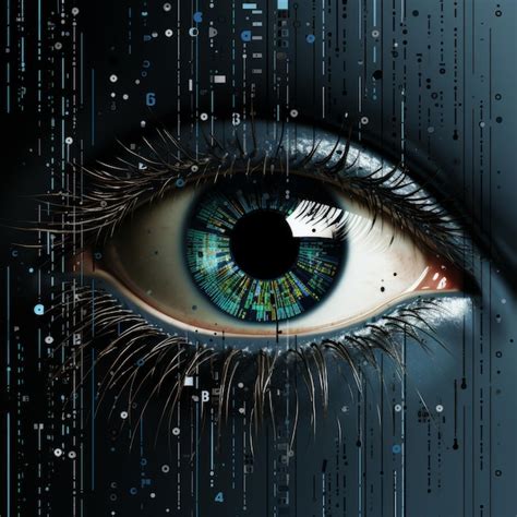 Premium AI Image An Image Of An Eye With A Binary Code On It