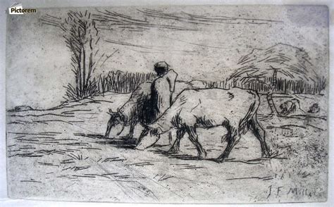 Small Flock By Jean Francois Millet Wall Art