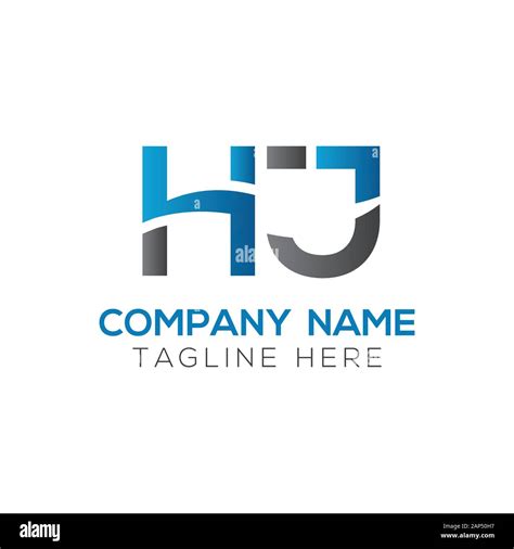 Letter Hj Logo Design Vector Template Initial Linked Letter Hj Vector