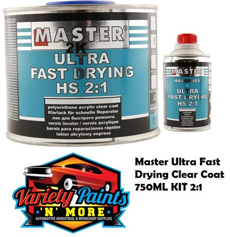 Master Ultra Fast Drying Clear Coat 750ml Kit 2 1