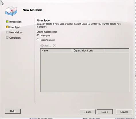 Create New Mailbox On Exchange 2010 Server