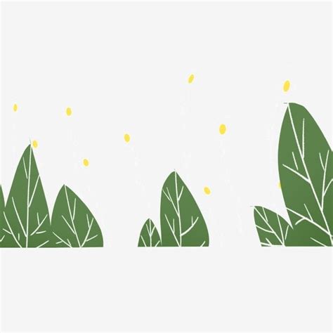 卡通 手繪 精美 海報插畫 簡約風 點綴的小黃花 精美素材圖案PSD和PNG圖片免費下載