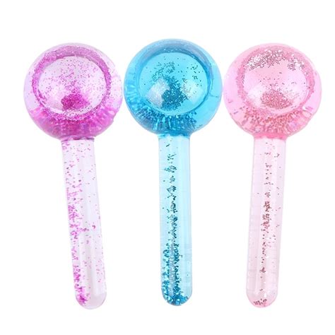 2pcs Beauty Crystal Ball Ice Hockey Energy Facial Cooling Ice Globes