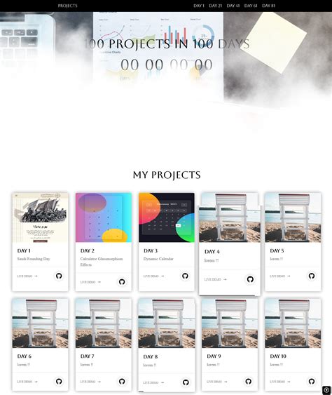 github x39ome 100 project 100 days website 100 projects in 100 days